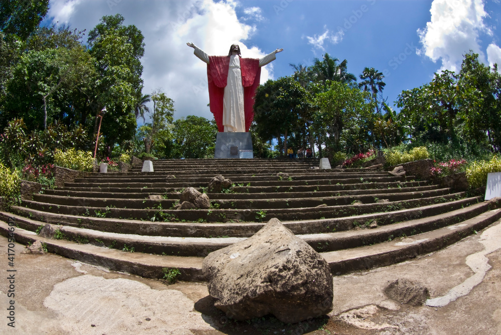 The massive statue of Jesus in Quezon, Philippines along with other ...