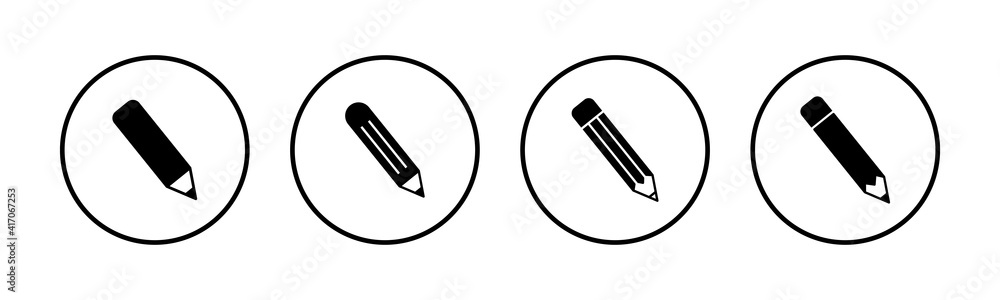 Pencil icons set. Pencil vector icon Stock Vector | Adobe Stock