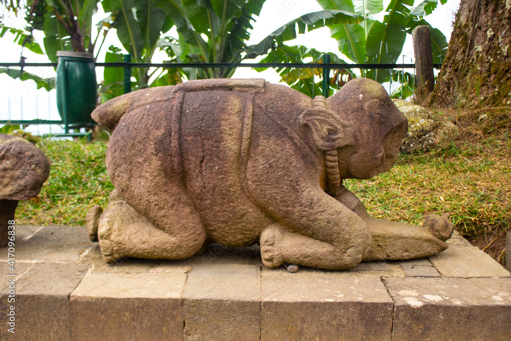 sukuh temple or candi sukuh, reliefs and statue at sukuh temple ...