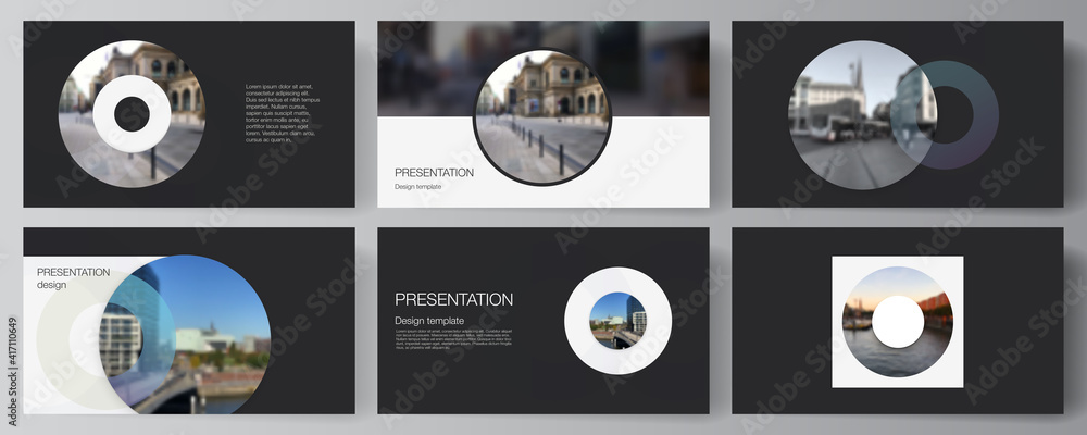 Vector layout of the presentation slides design business templates ...