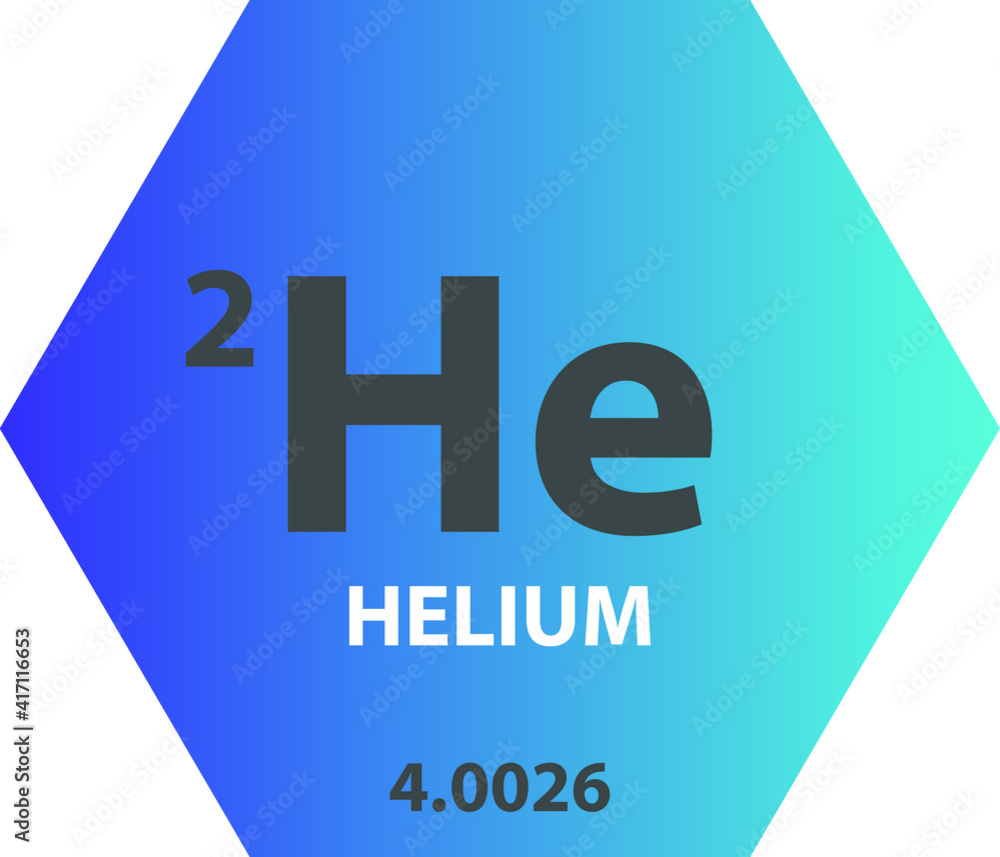 He Helium Noble gas Chemical Element vector illustration diagram, with ...