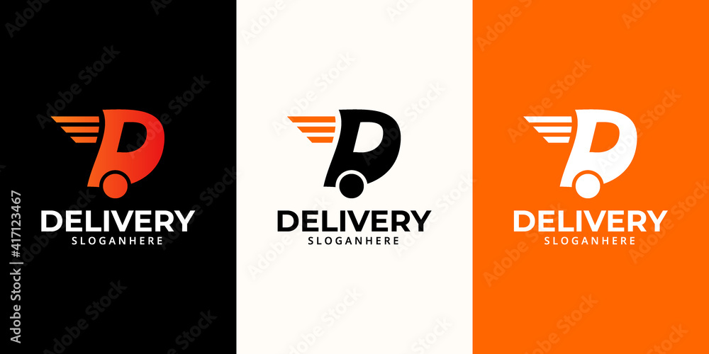 Delivery Logo designs Template. Illustration vector graphic of speed or ...