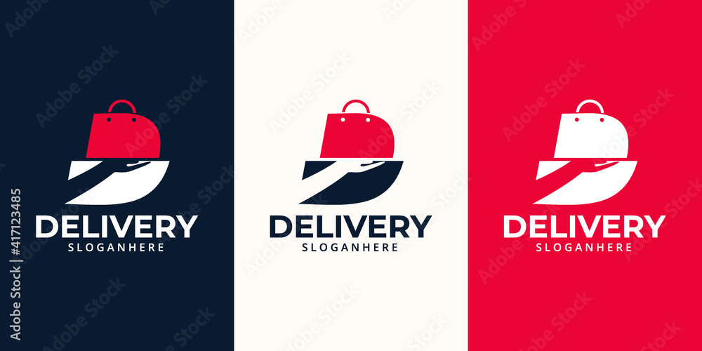 Delivery shop Logo designs Template. Illustration vector graphic of ...