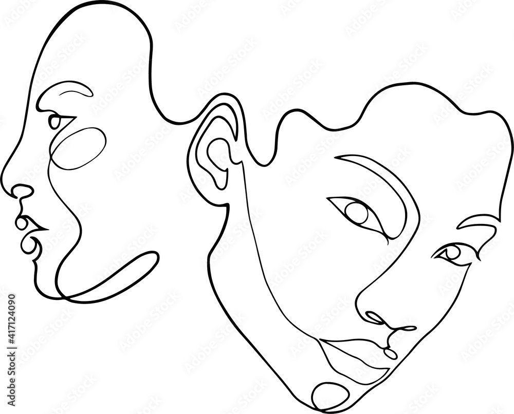 Black And White Paintings Of Faces
