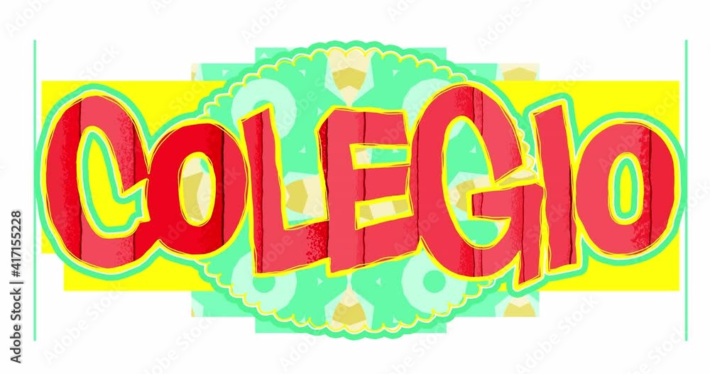 A simple sign that says SCHOOL in Spanish on a transparent background ...
