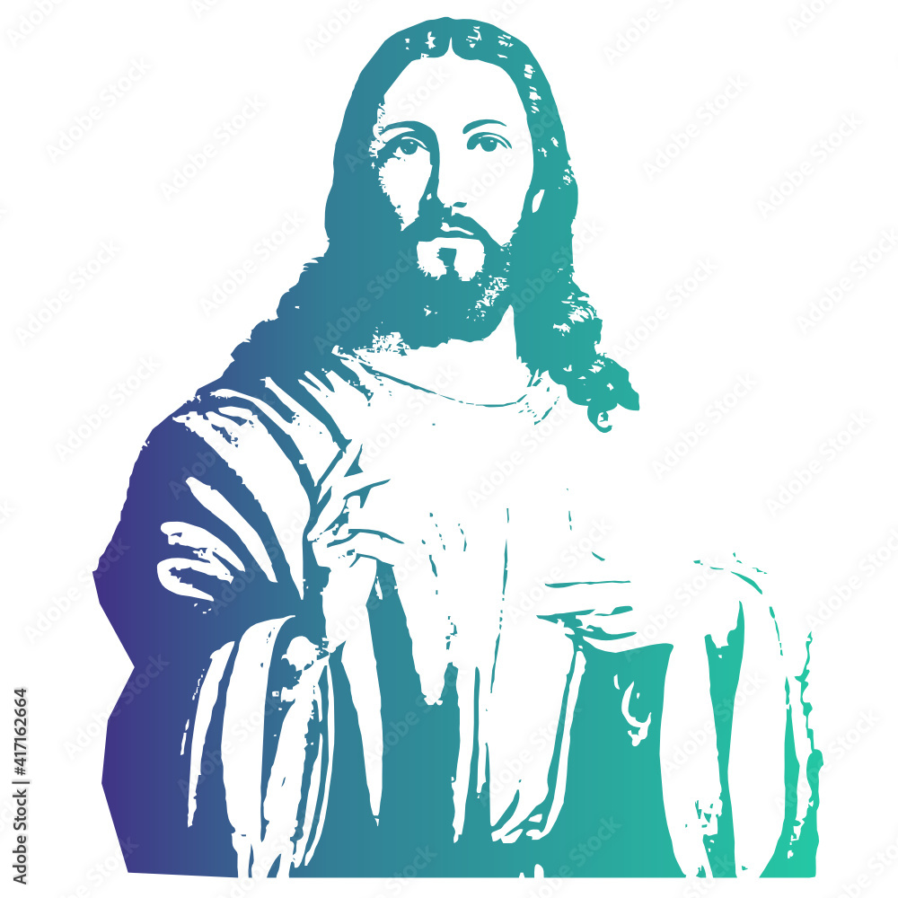 Jesus Stencil Stock Vector | Adobe Stock