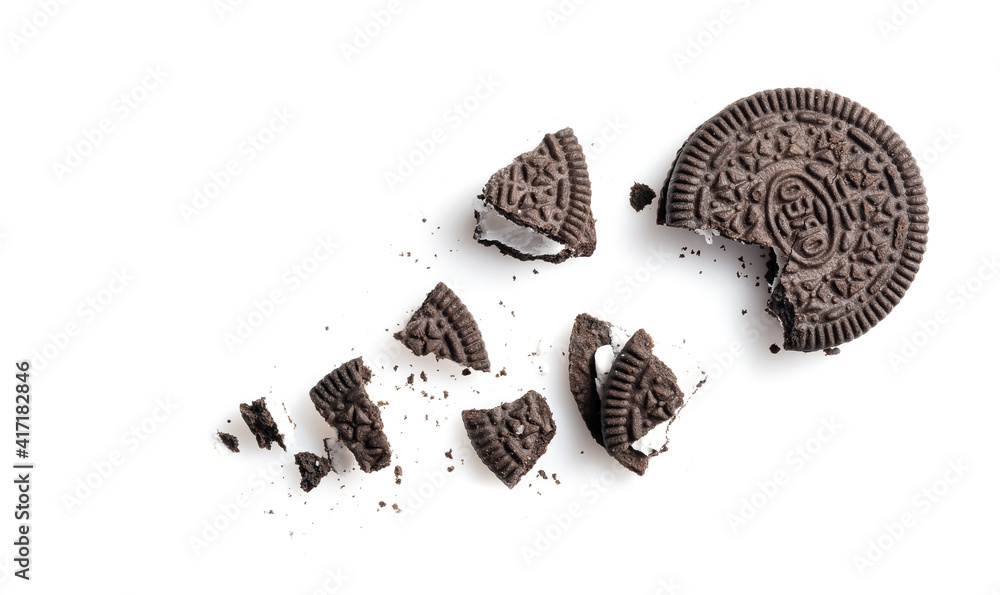 ROSTOV ON DON, RUSSIA-February 25, 2021 - Oreo cookies with crumbs on a ...