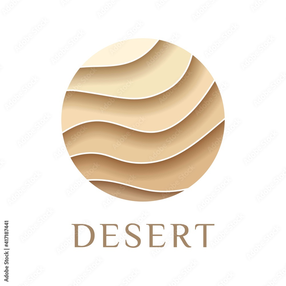 Sand logo,dunes,icon beach,sign desert abstract pattern of wavy lines ...