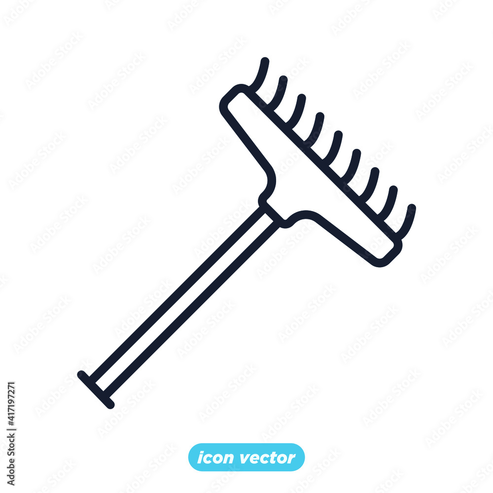 rake icon. rake symbol template for graphic and web design collection ...