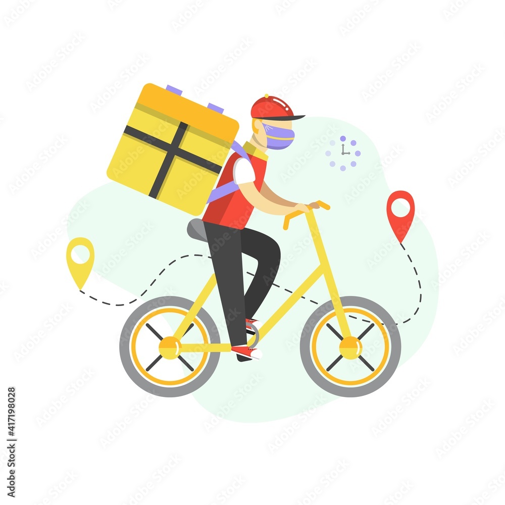 Delivery vector illustration with flat cartoon style. Stock Vector ...