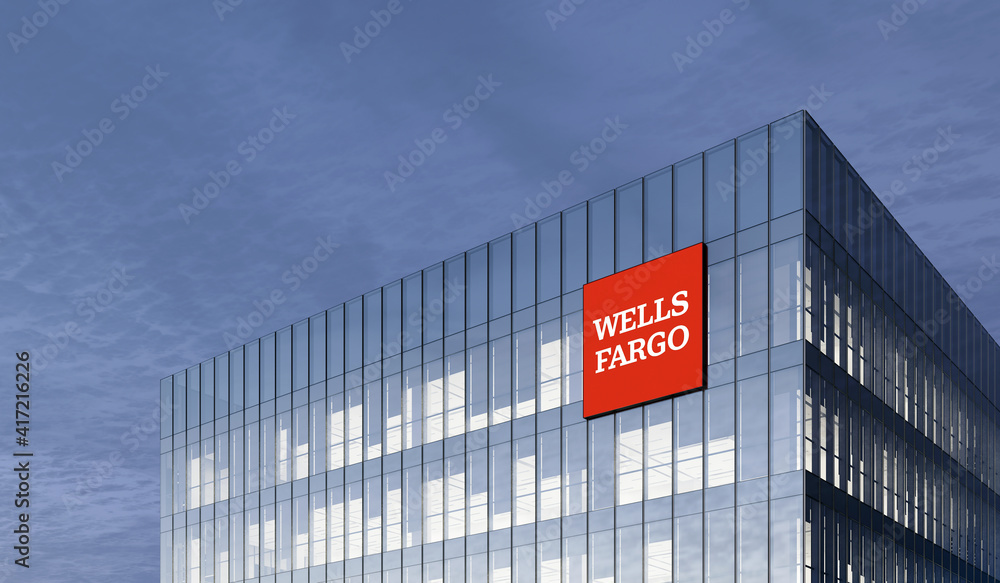 San Francisco, CA. February 27, 2021. Editorial Use Only, 3D CGI. Wells ...