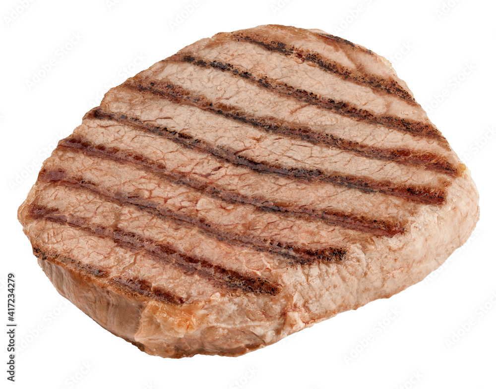 Grilled Steak White Background