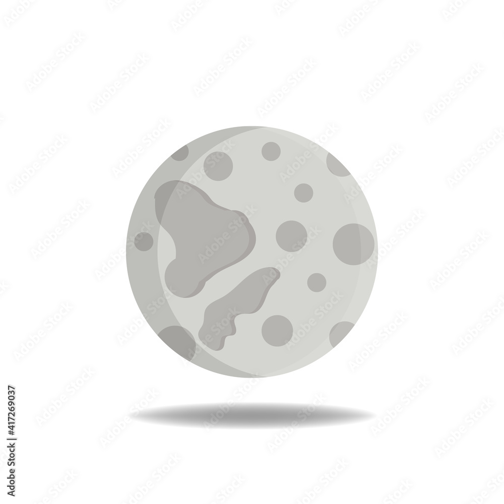 Mercury Planet Vector Illustration Isolated on White Background Stock ...