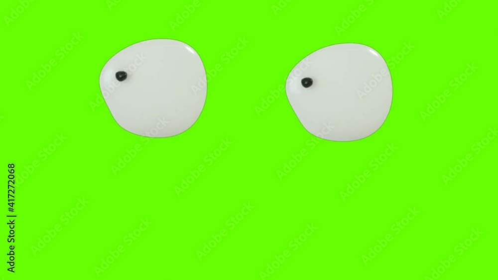 Funny Animation Eyes Balls Reactions - Cartoon Eyes Animation on Green ...