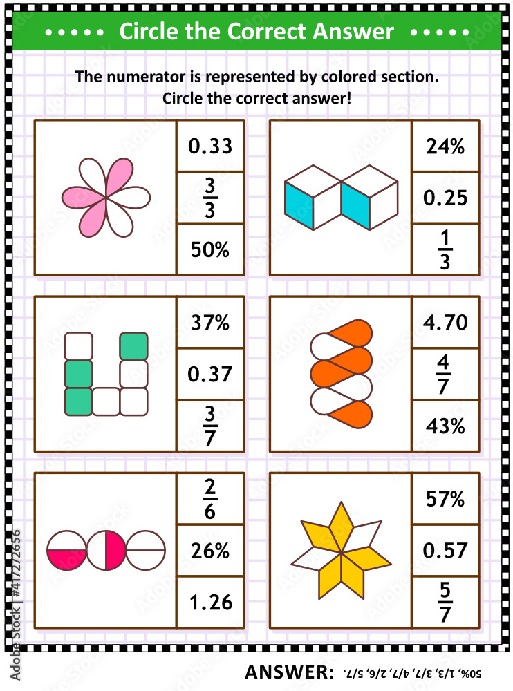 Math skills and IQ training visual puzzle or worksheet for ...