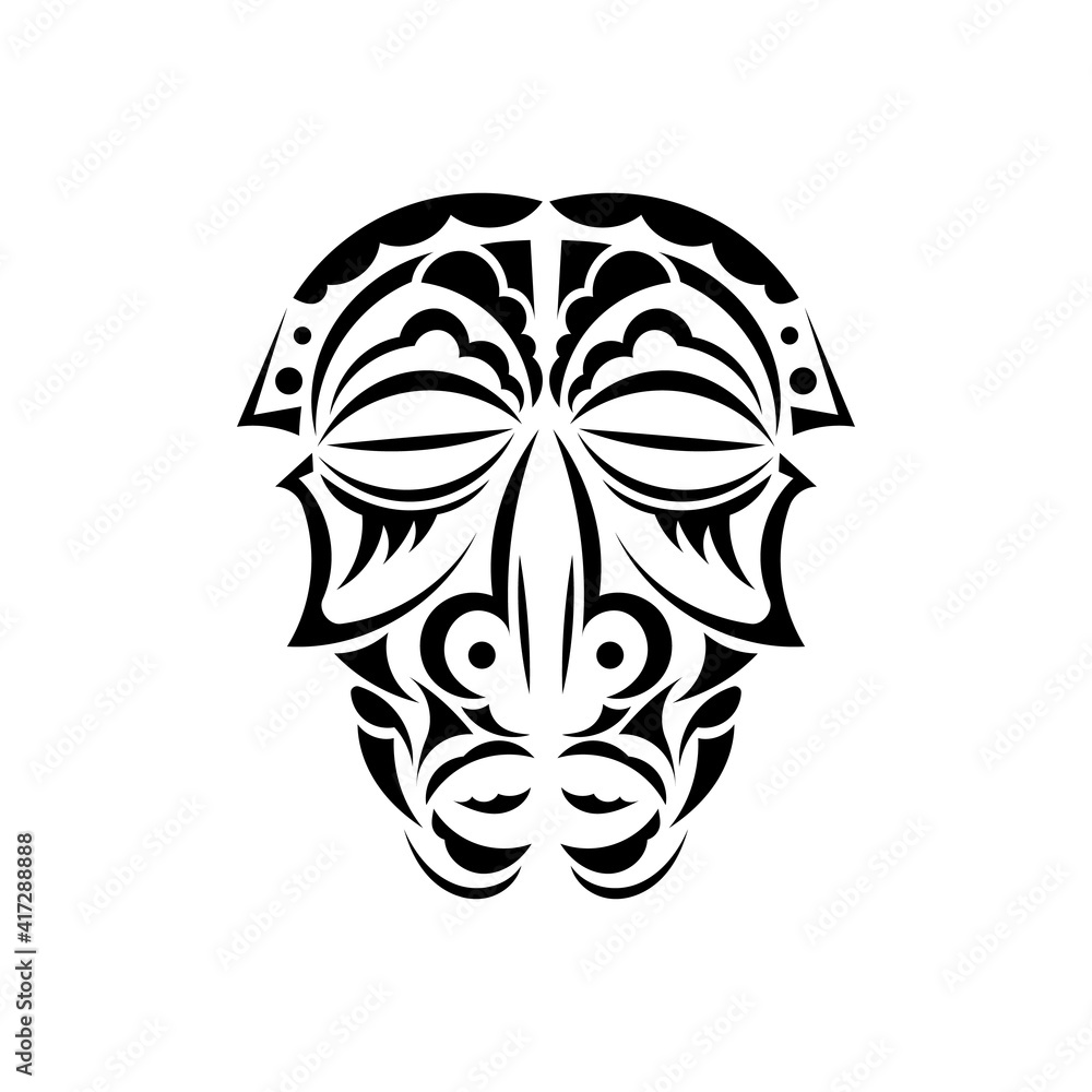 Mask in the style of Polynesian ornaments. Samoan tattoo designs ...