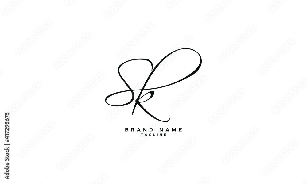 SK, KS, Abstract initial monogram letter alphabet logo design Stock ...