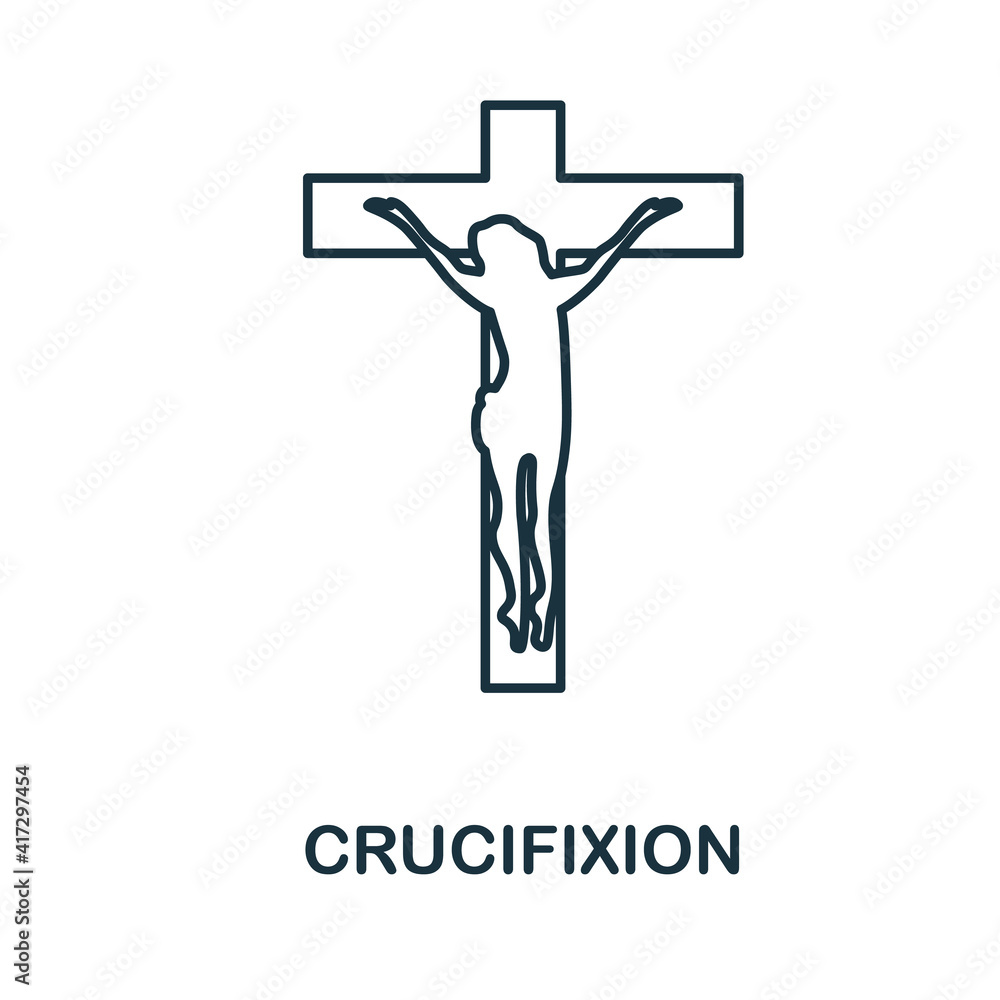 Crucifixion icon. Simple element from religion collection. Creative ...