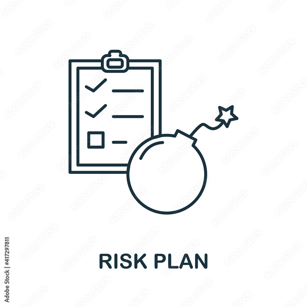 Risk Plan icon. Simple element from risk management collection ... Risk Plan icon. Simple element from risk management collection ...