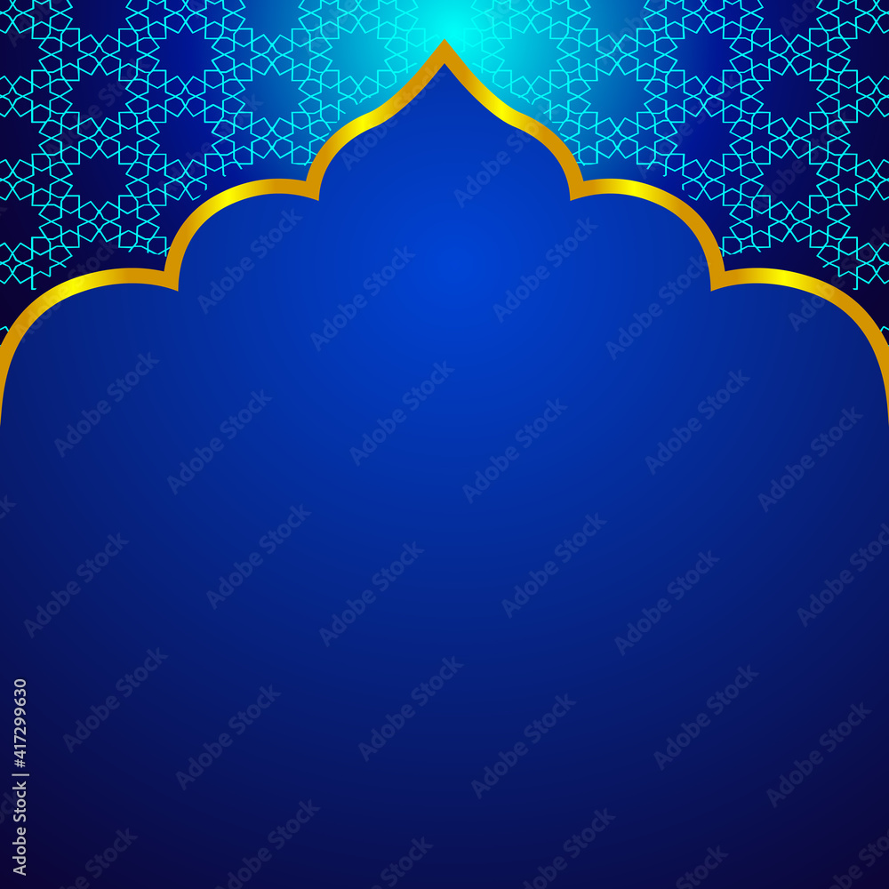 Blue Gradient Islamic Background Vector Stock Vector | Adobe Stock