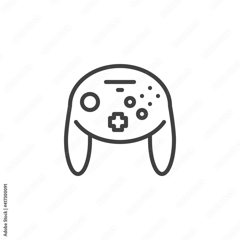 Video game control line icon. linear style sign for mobile concept and ...