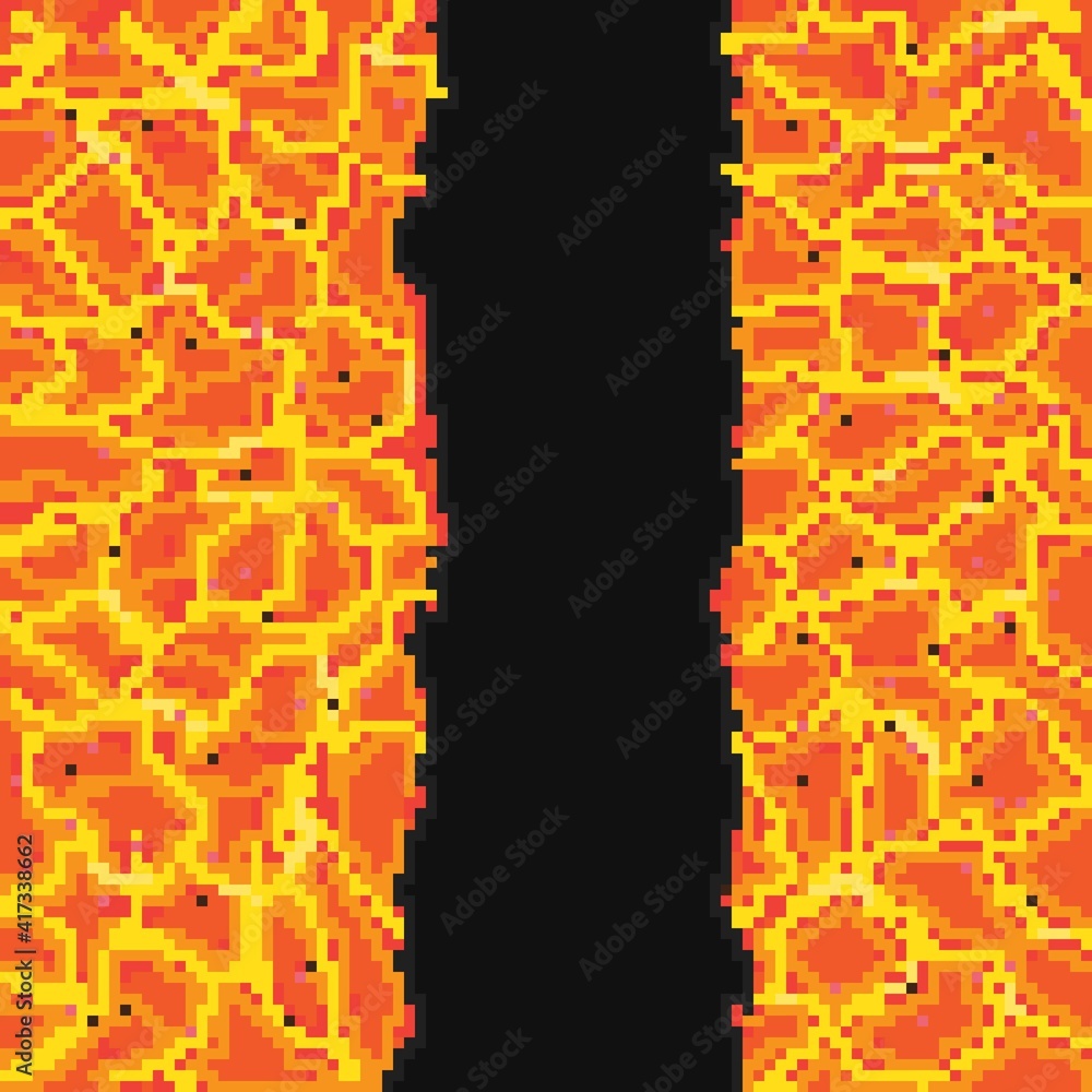 Lava pixel art. Lava in space. Art lava background. Hot Galaxy. Hell ...