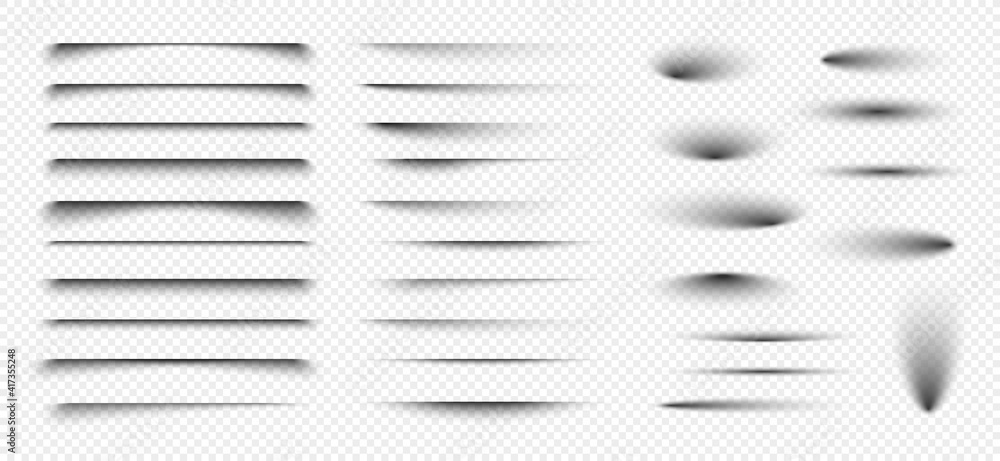 Set of realistic round shadow and shadow effect. Poster, flyer ...