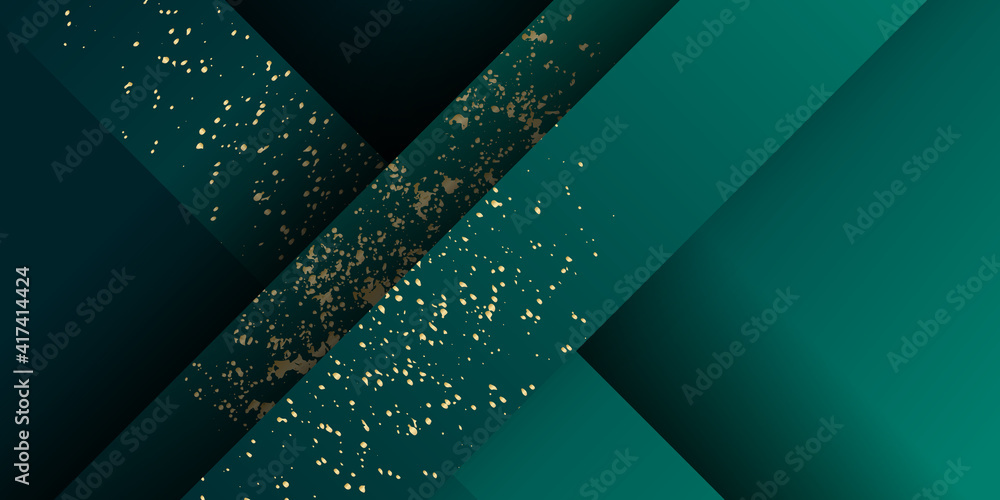 Modern simple dark green and gold abstract wallpaper background ...