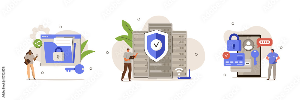 Characters using Cyber Security Services to Protect Personal Data ...