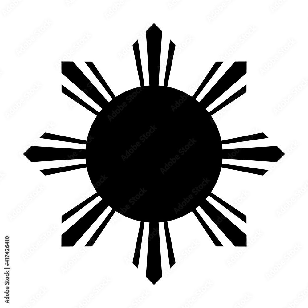 Philippine Sun Black And White