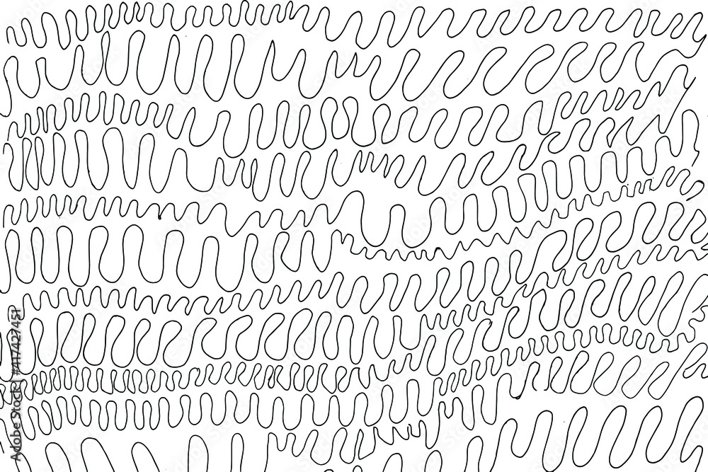 Grunge texture of hand-drawn loops of different sizes with a simple ...