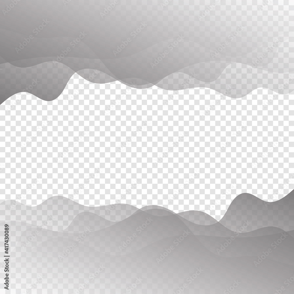 vector wave gradient background on transparent background Stock Vector ...