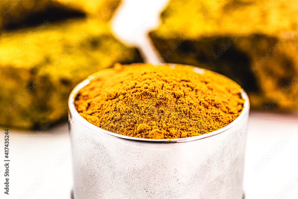 Uranium, radioactive ore on isolated white background, mineral and ...