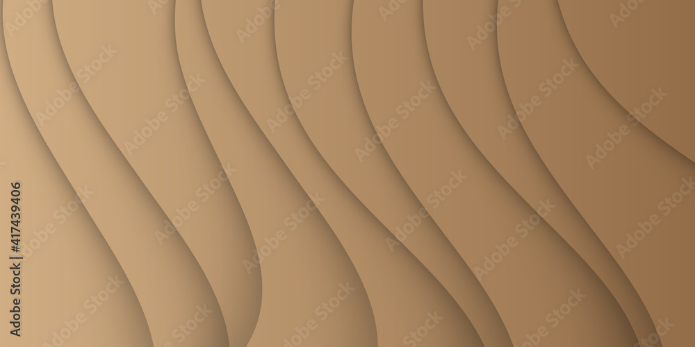 Modern simple brown pastel abstract background with wave element shape ...