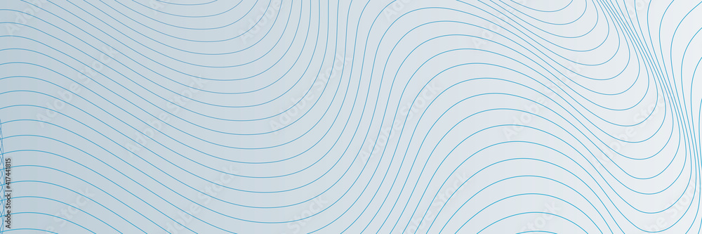 Blue wave lines on white background. Abstract wave element for design ...