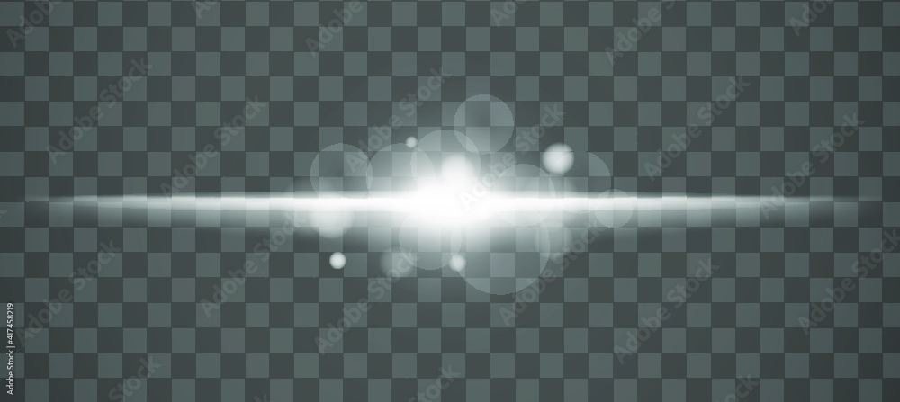 Abstract glowing lines on transparent background. Lines with glow light ...