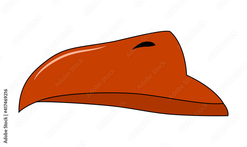 Beak of bird vector. Cartoon illustration isolated on white. Stock ...