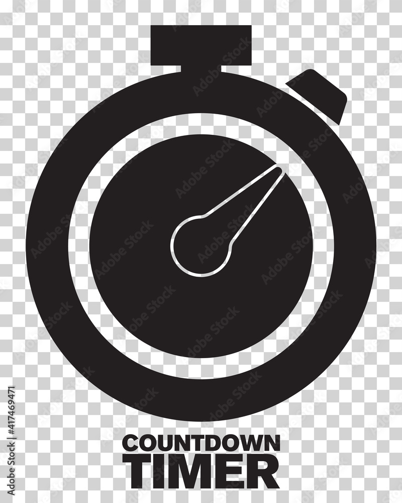 Timer Clock Stopwatch Isolated Set Icons With Different Time Countdown Timer Symbol Icon Set