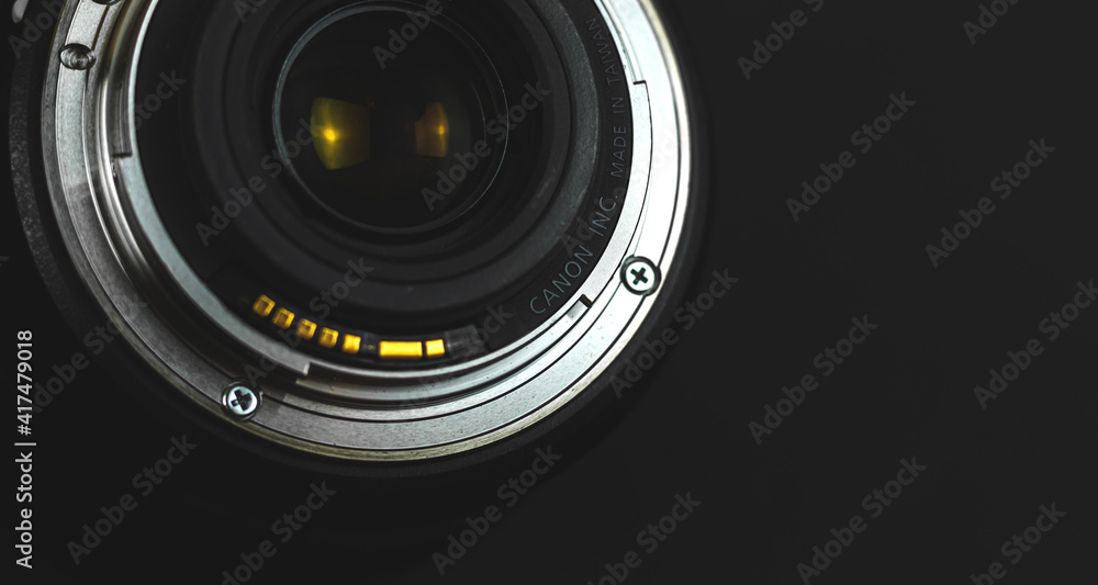 Canon Lens Black Background