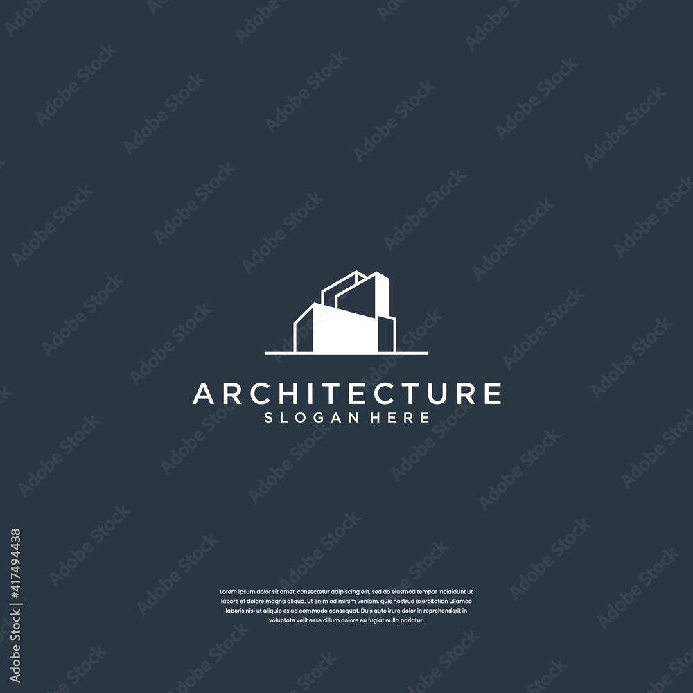 Creative architecture logo design inspiration Stock Vector | Adobe Stock
