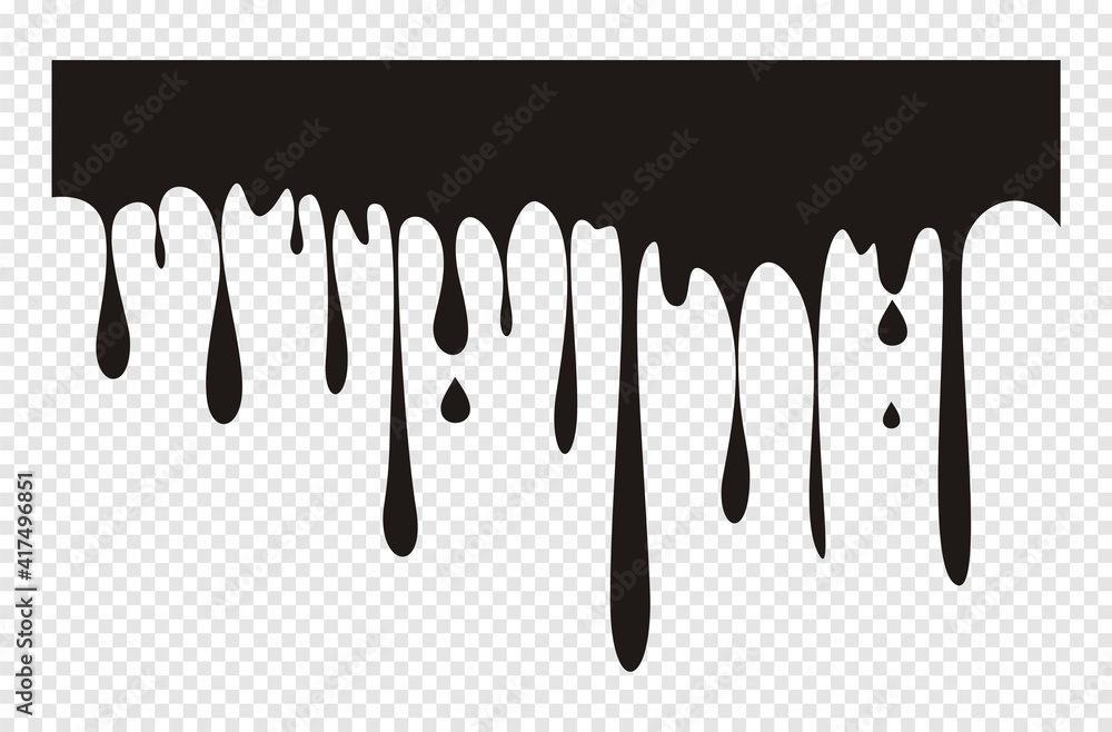 Dripping blood isolated on transparent background. paint or blood drips ...