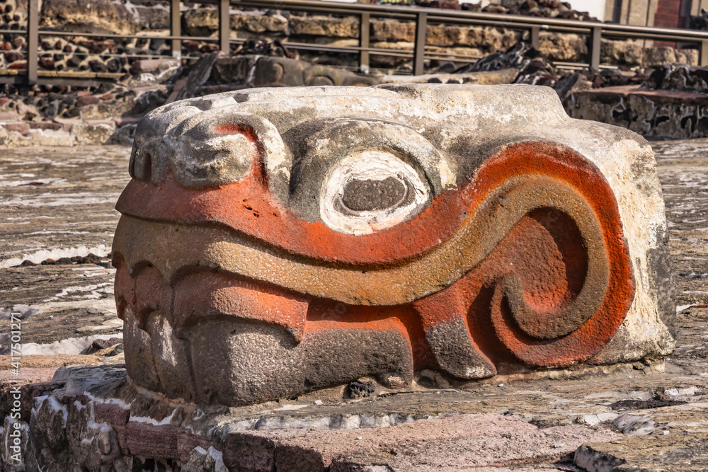 Aztec Serpent Sculptures