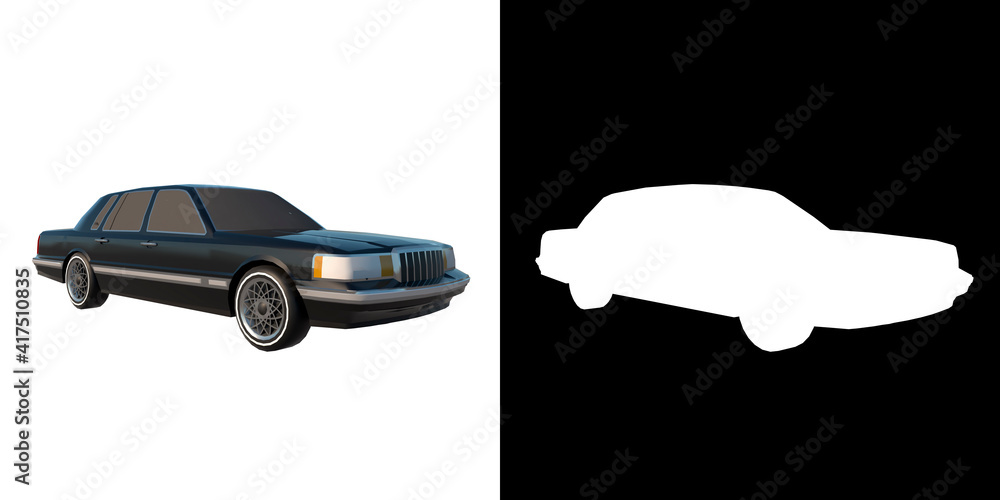 car city tourism transport 2 1990s- perspective view white background ...