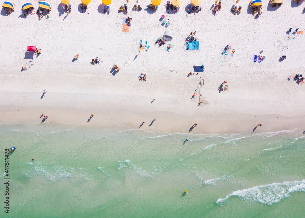 Public beach. People on the Beach In Florida. Spring break or Summer ...
