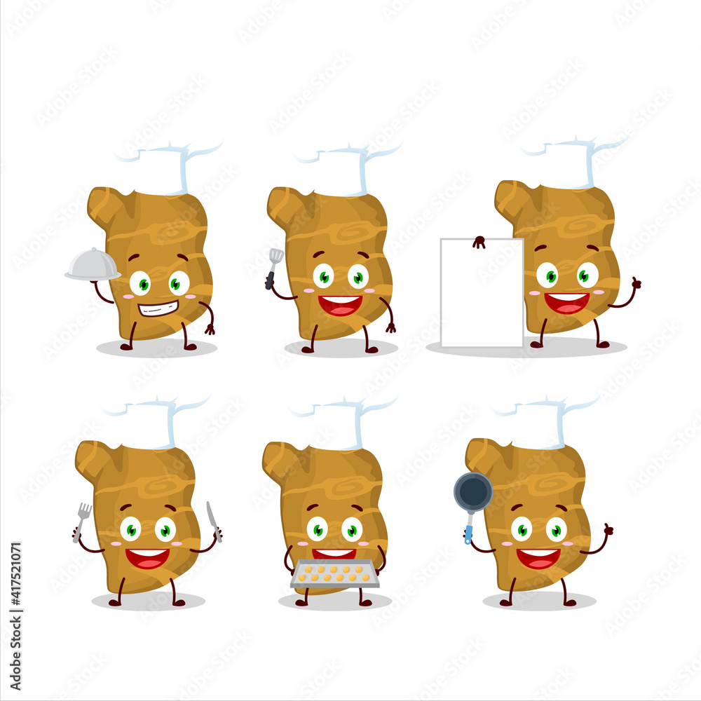 Vetor de Cartoon character of jerusalem architoke with various chef ...