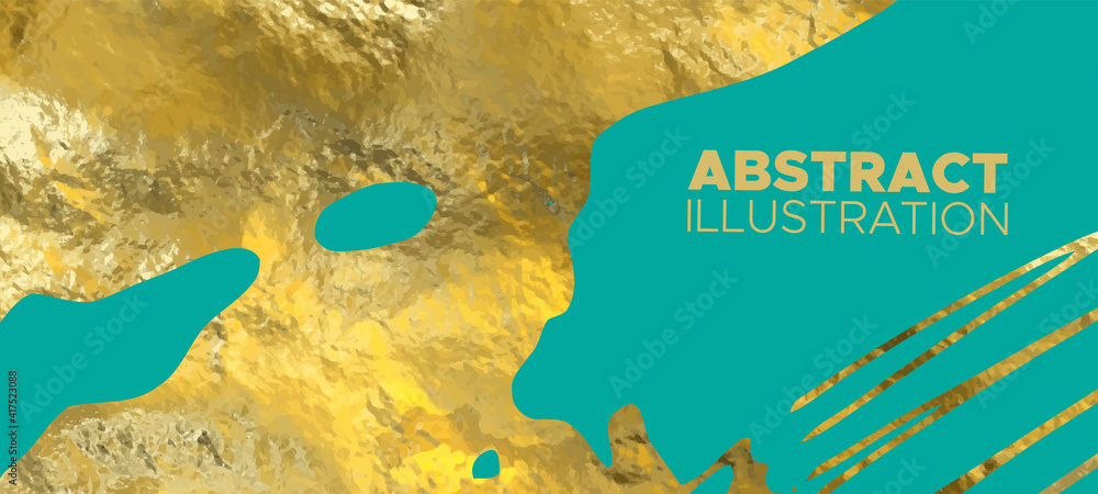 Vector Green and Gold Design Templates for banner. Stock Vector | Adobe ...