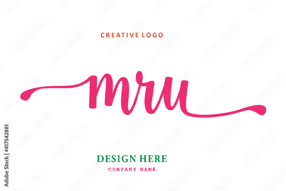 MRU lettering logo is simple, easy to understand and authoritative ...