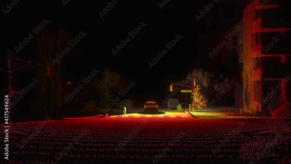 Video „Autonomous car driving training process. Artificial intelligence ...