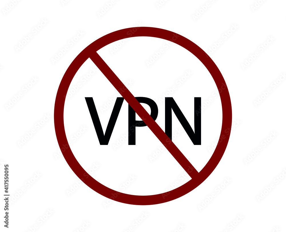 No vpn vector icon. Editable stroke. Symbol in Line Art Style for ...