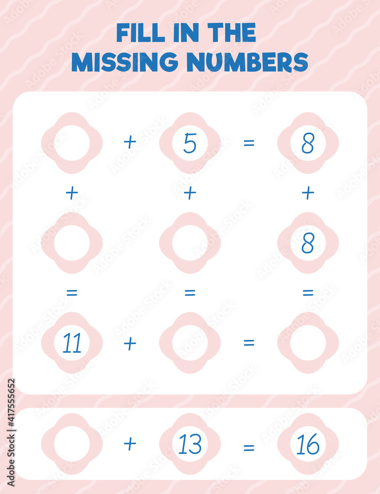 Fill in the missing numbers. Printable maths worksheet practice page ...